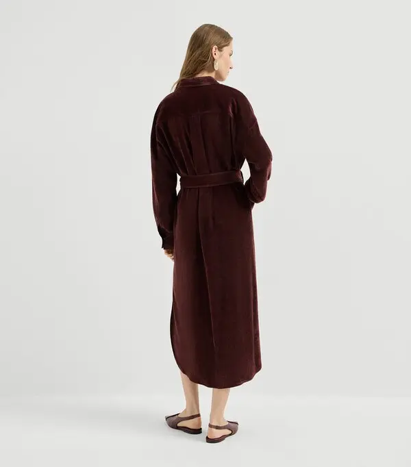 Brunello Cucinelli Corduroy Maxi Shirt Dress