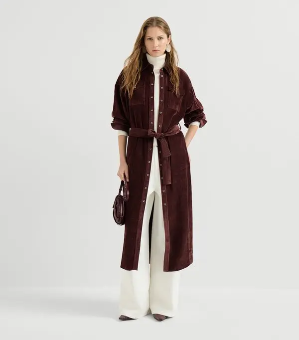 Brunello Cucinelli Corduroy Maxi Shirt Dress
