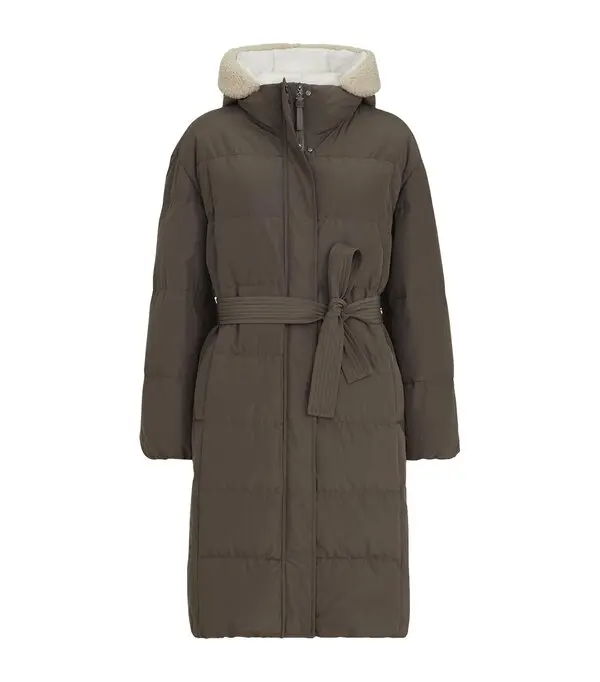 Brunello Cucinelli Down Taffeta Belted Puffer Jacket