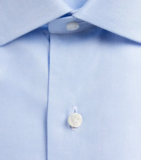 BARBA NAPOLI Cotton Poplin Slim Shirt