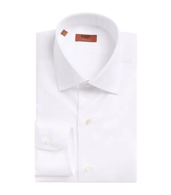 BARBA NAPOLI Cotton Twill Shirt - White