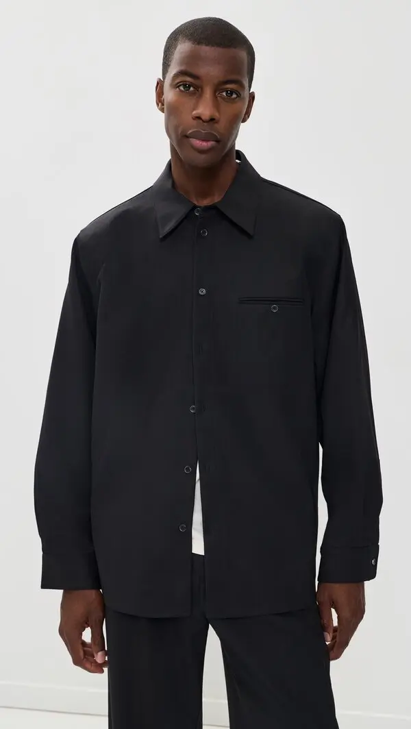 Helmut Lang Tailored Gabardine Shirt Jacket