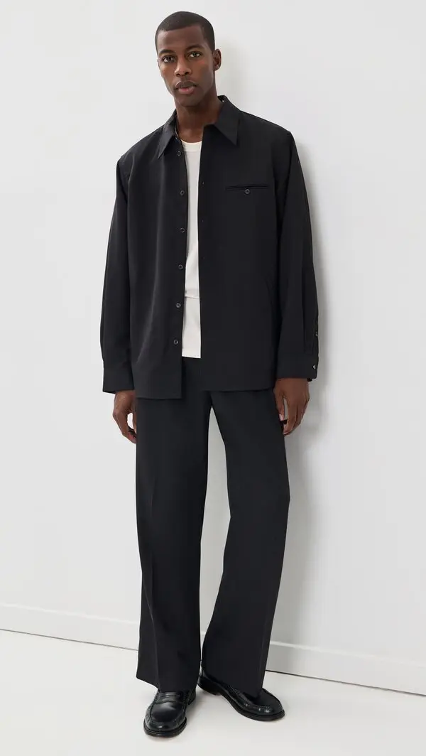 Helmut Lang Tailored Gabardine Shirt Jacket
