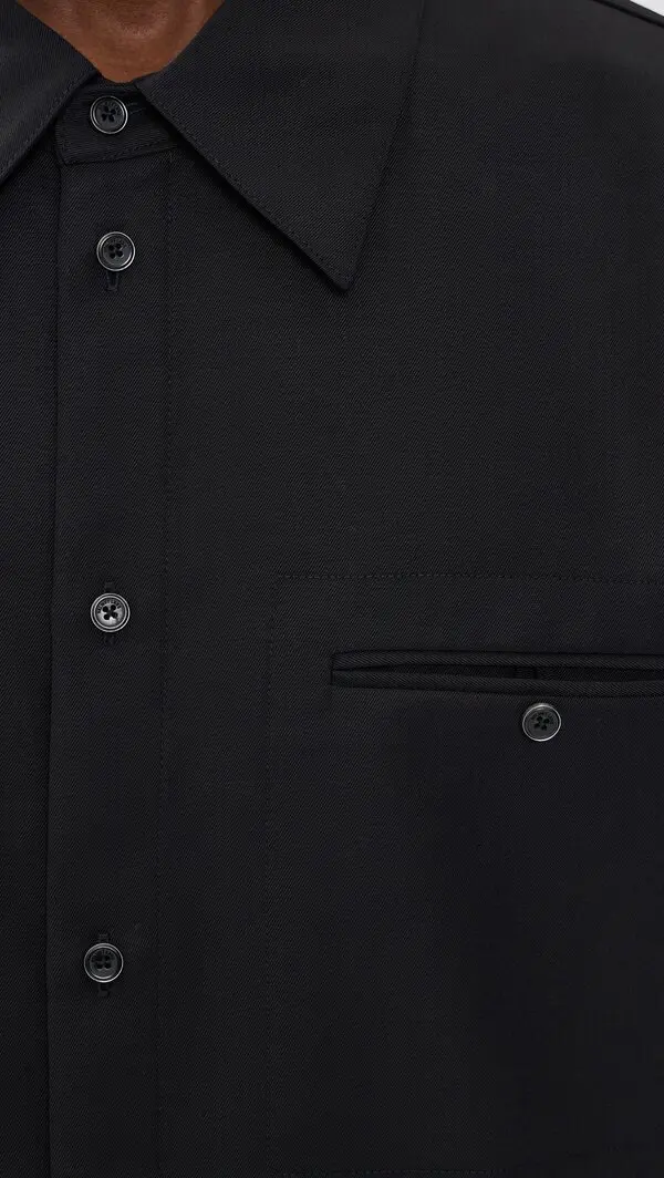 Helmut Lang Tailored Gabardine Shirt Jacket