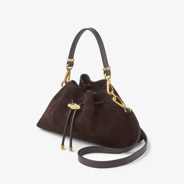 JIMMY CHOO Cinch Small Suede Shoulder Bag