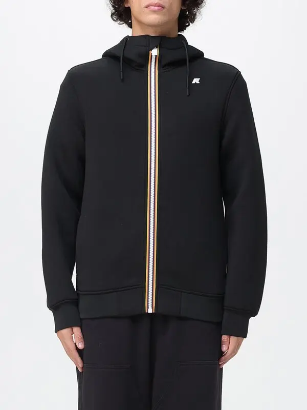 K-WAY Zip Up Hooded Sweatshirt - Black
