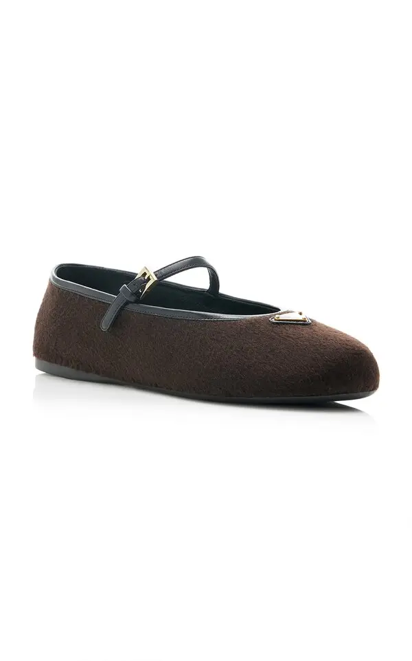 Prada Cashmere Ballet Flats
