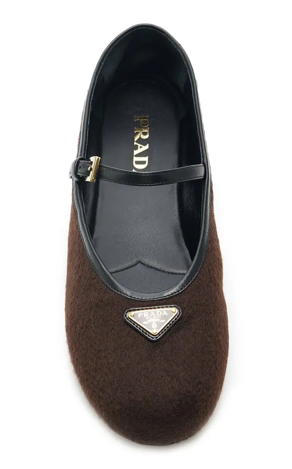 Prada Cashmere Ballet Flats
