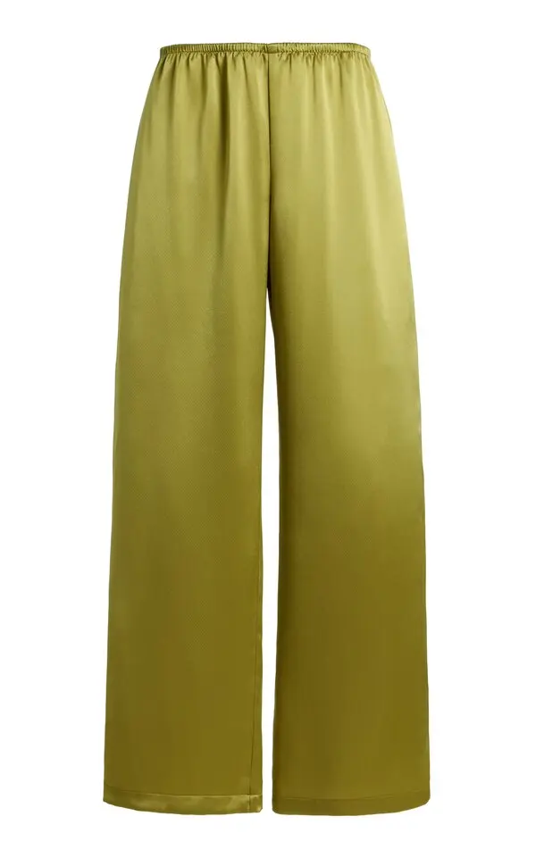 LESET Barb Satin Wide-leg Pants