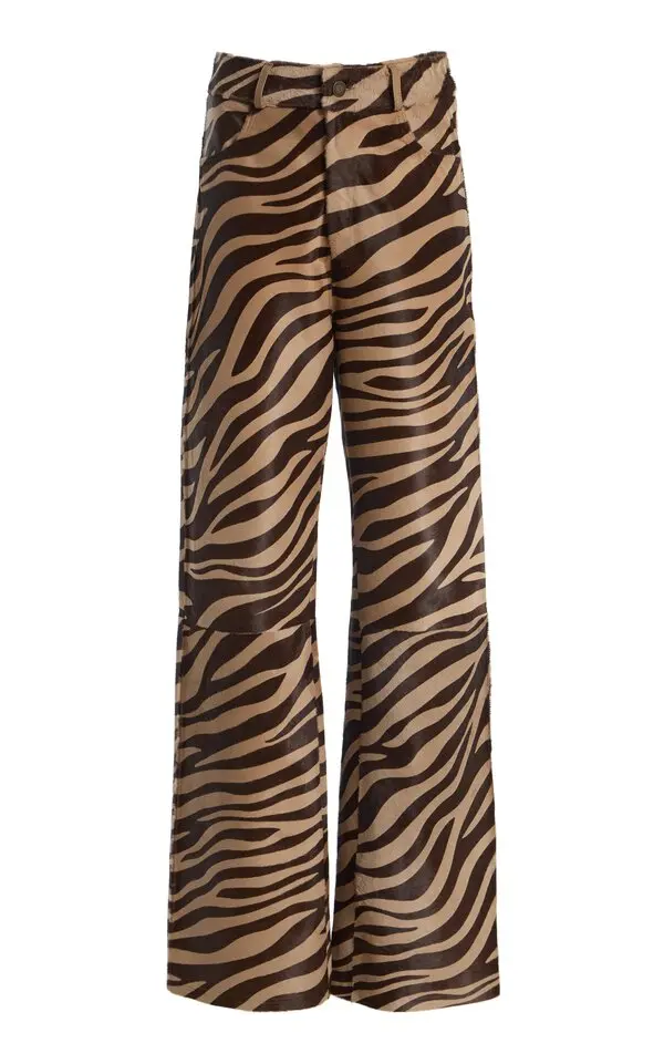 ARMA Uma Cavallino Zebra Pony Hair Pants