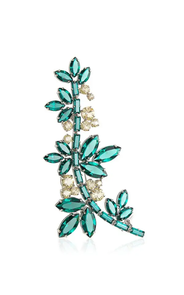 Prada Crystal Flowers Brooch