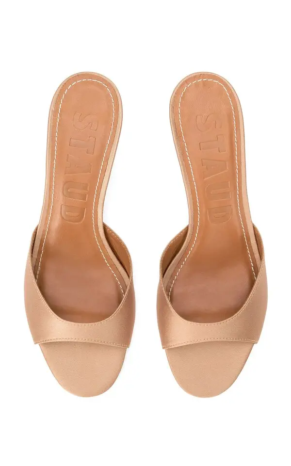 Staud Brigitte Satin Mules
