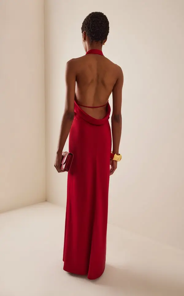 Simkhai Reannon Draped Satin Gown