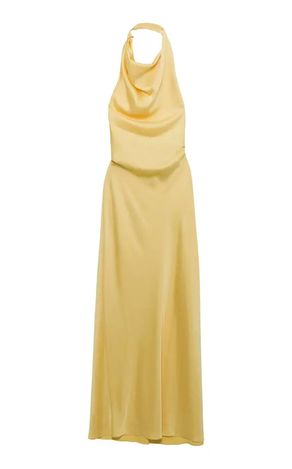 Simkhai Reannon Draped Satin Gown