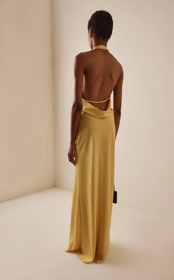 Simkhai Reannon Draped Satin Gown