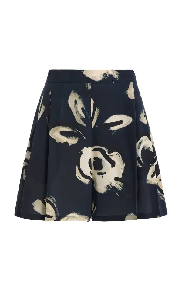 Max Mara Silk Crepe De Chine Shorts