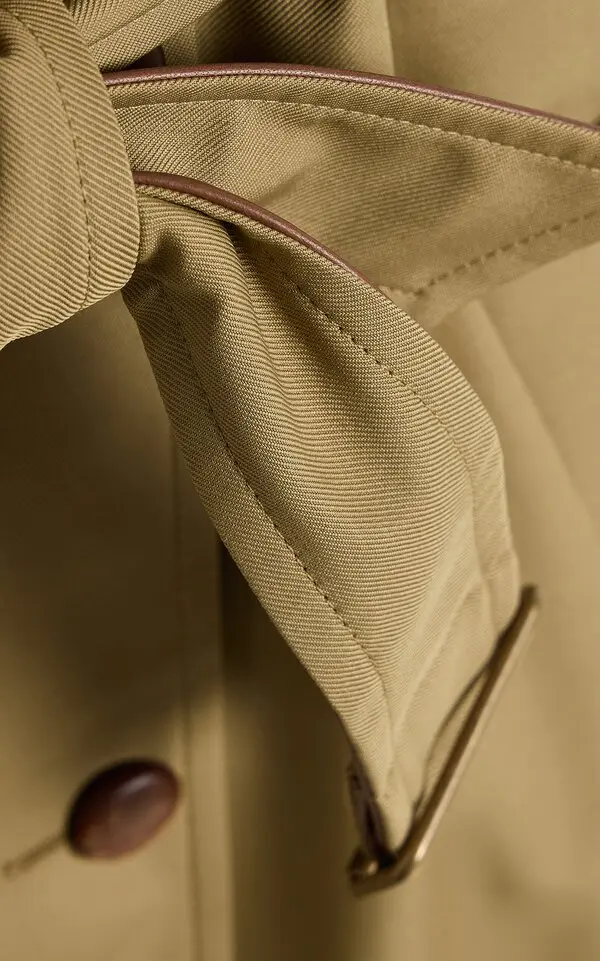 Max Mara Water-repellent Double-breasted Gabardine Trench Coat