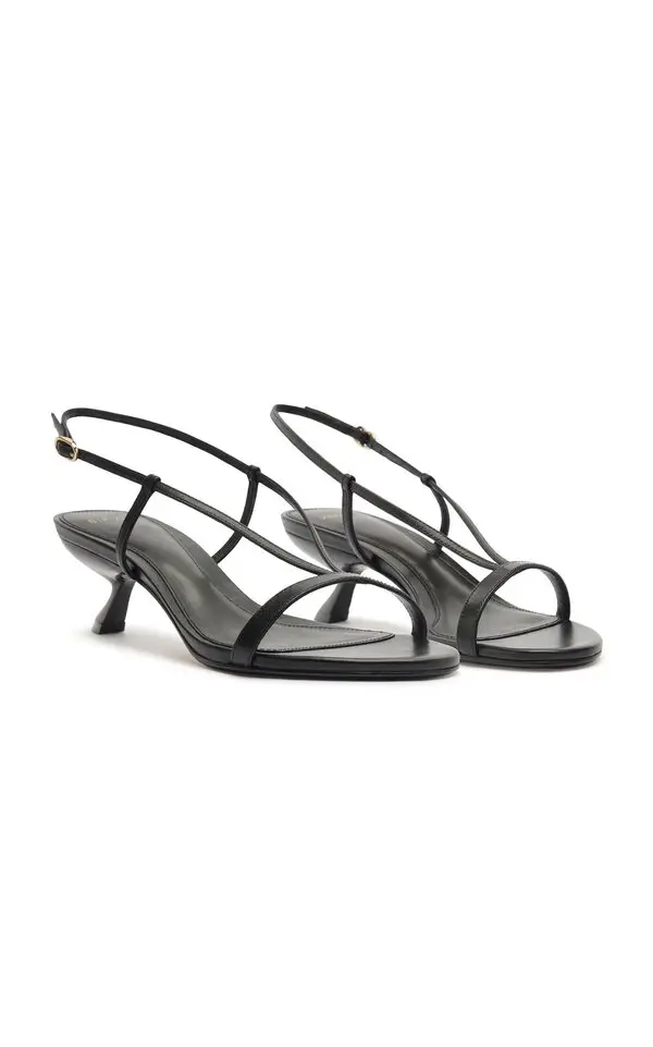 ALEXANDRE BIRMAN Ali Leather Sandals - Black