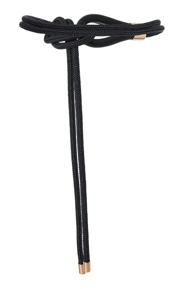 Max Mara Waxed Cotton Tubular Belt