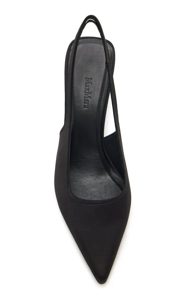 Max Mara Satin Slingbacks