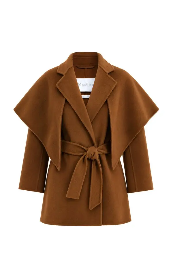 Max Mara Short Cashmere Robe Coat - Bronze