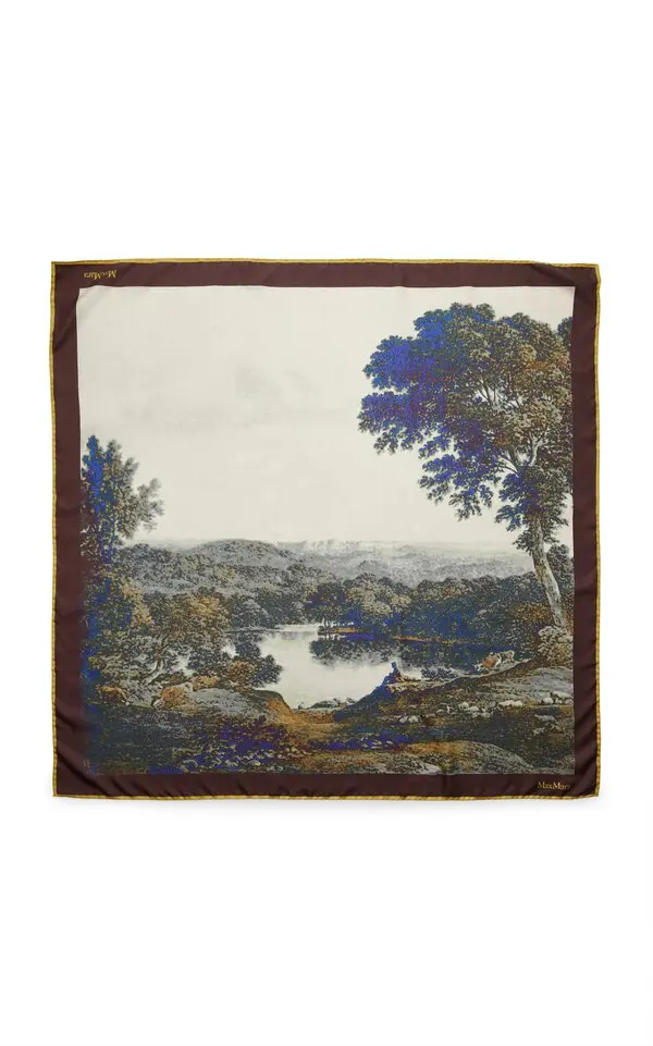 Max Mara Silk Scarf - Brown