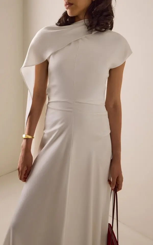 Simkhai Jacka Satin Cape Midi Dress