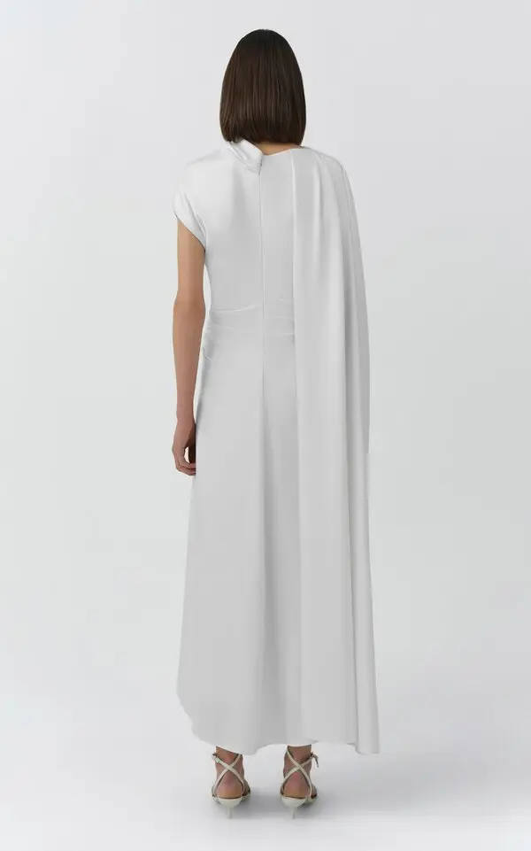Simkhai Jacka Satin Cape Midi Dress