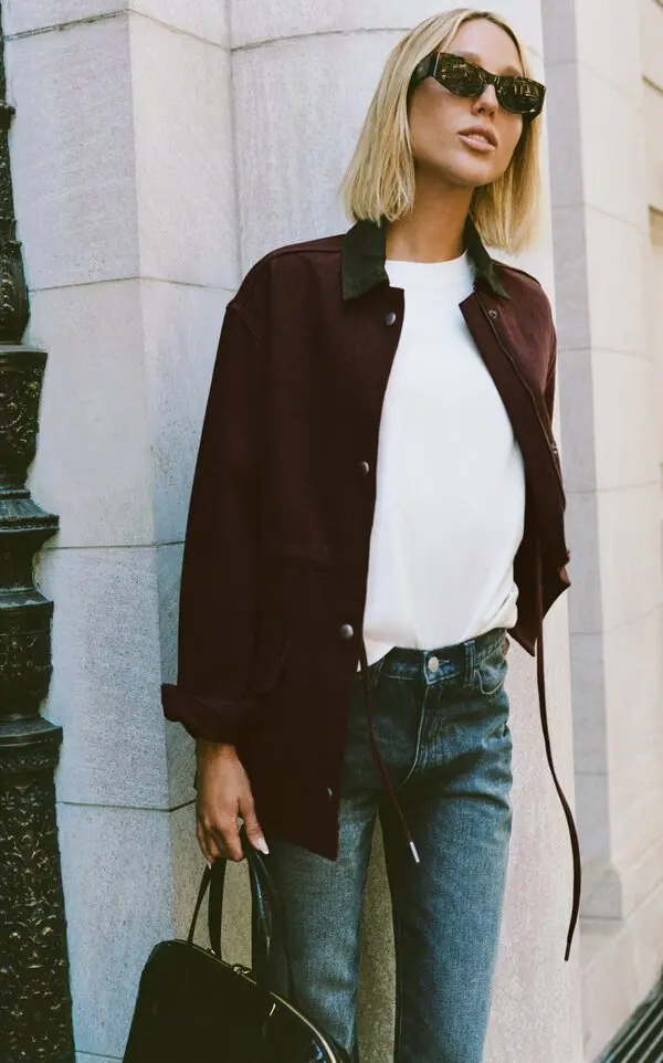 DL1961 X Olympia Of Greece Exclusive Cinched Denim Barn Jacket