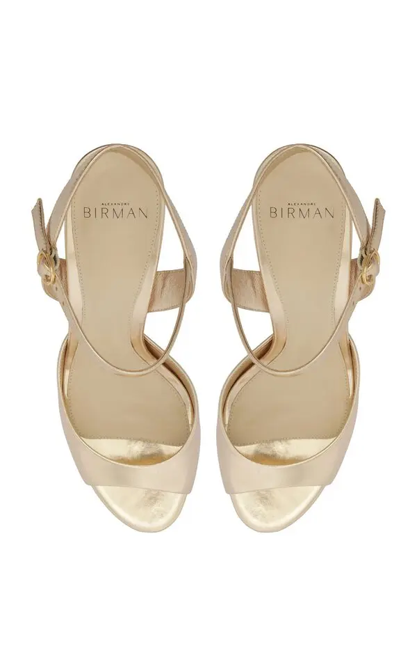 ALEXANDRE BIRMAN Amy Leather Sandals - Gold