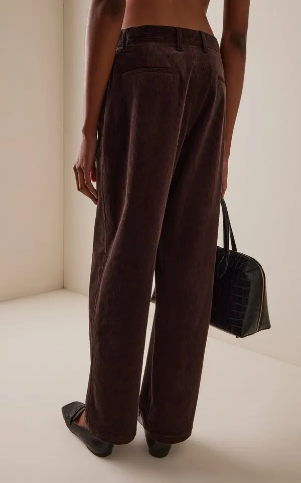 Lafayette 148 New York Kent Cotton Corduroy Barrel Leg Pants