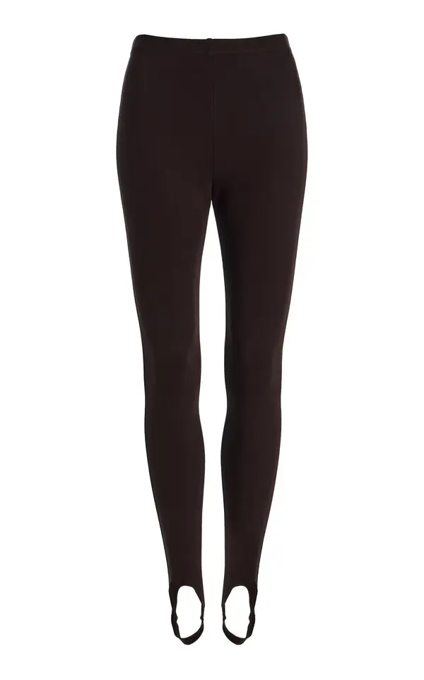 LESET Rio Jersey Stirrup Pants - Brown