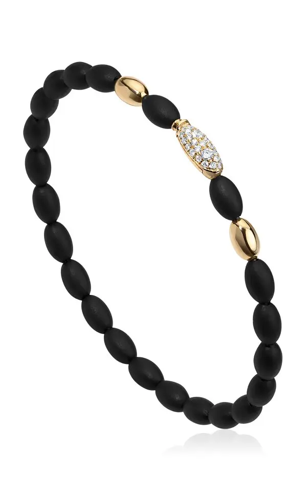 EDEN PRESLEY Steel Glitter Flex Bangle - Black