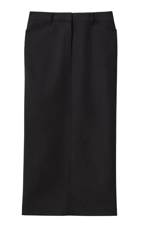 Lafayette 148 New York Wool Trouser Skirt - Black