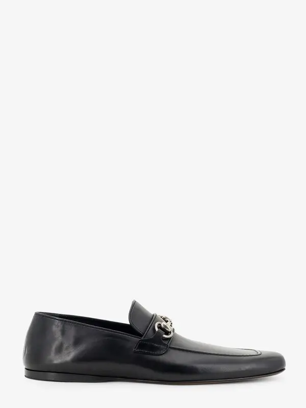 Gucci Leather Loafers With Metal Horsebit - Black