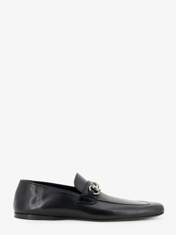 Gucci Leather Loafers With Metal Horsebit - Black