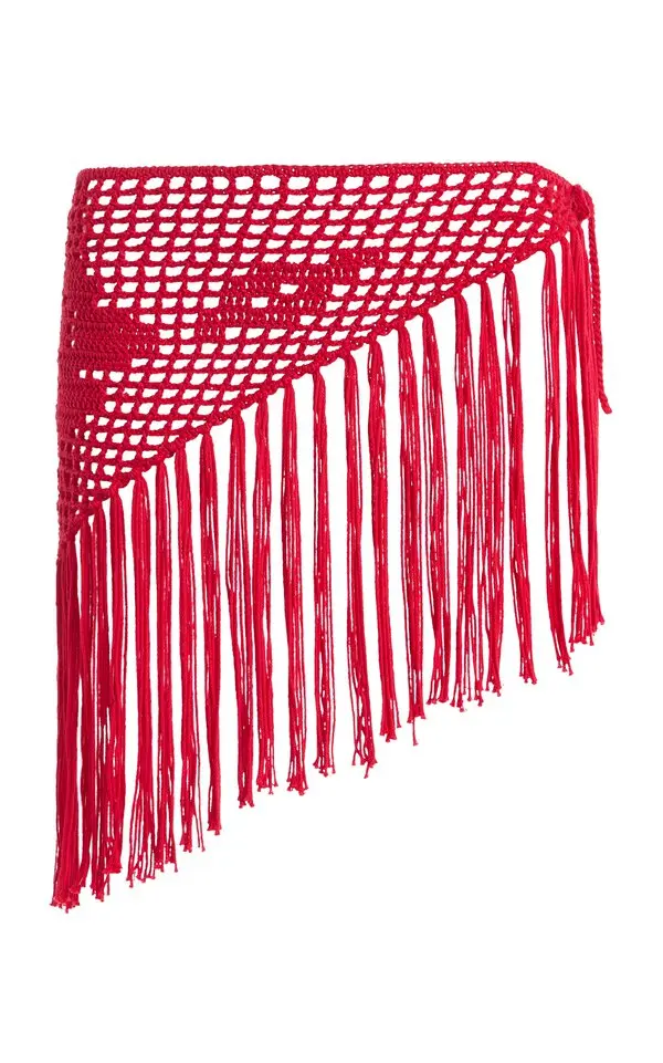 SLOAN The Scarf Crochet Belt - Red