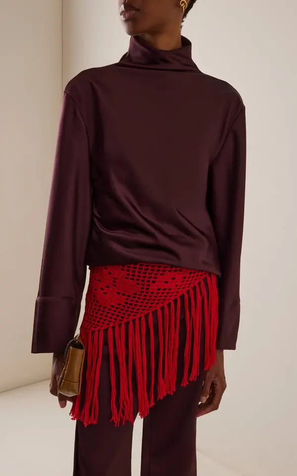 SLOAN The Scarf Crochet Belt - Red