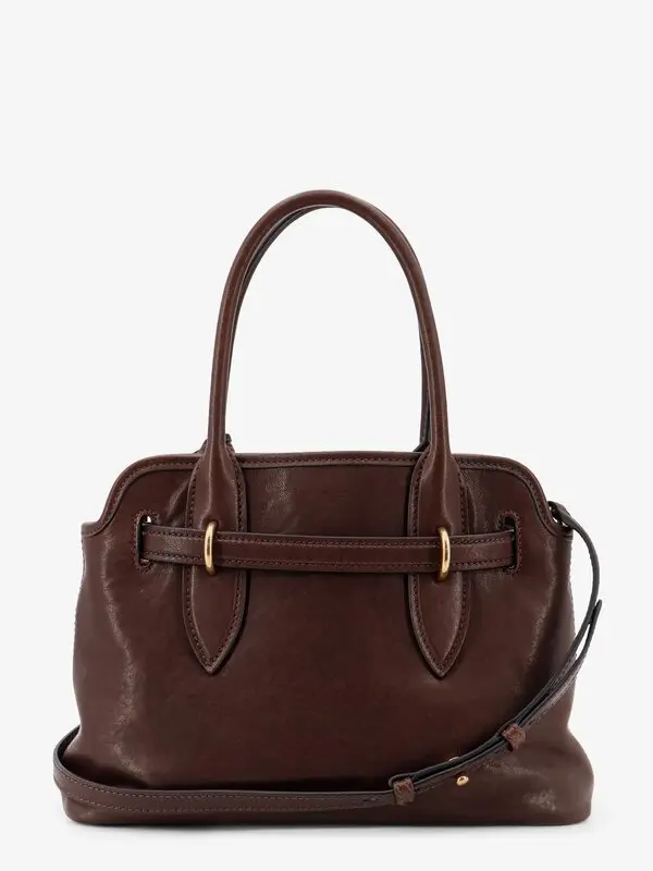 Miu Miu Aventure Leather Handbag With Embossed Lettering Logo - Multicolor