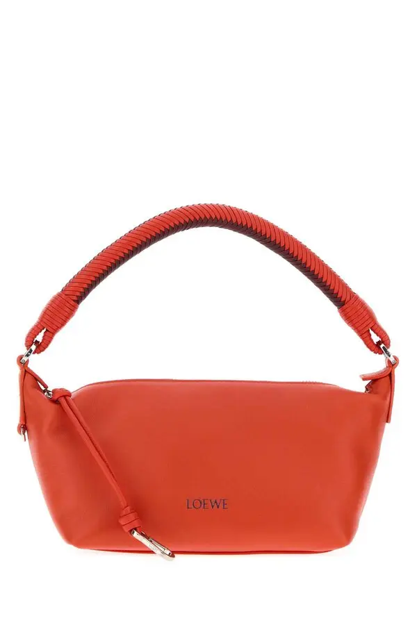 Loewe Coral Leather Mini Cala Shoulder Bag - Red