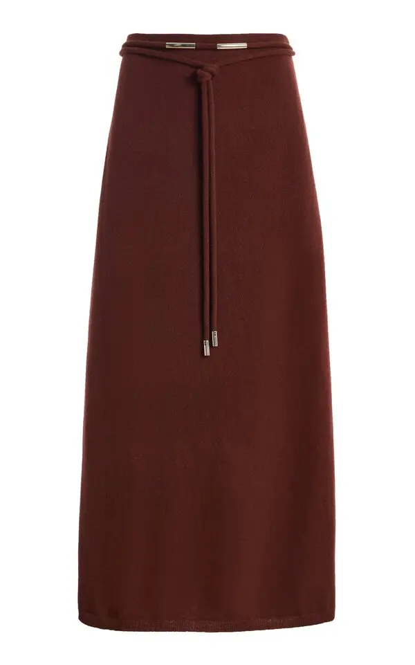 Max Mara Cashmere Long Skirt - Red
