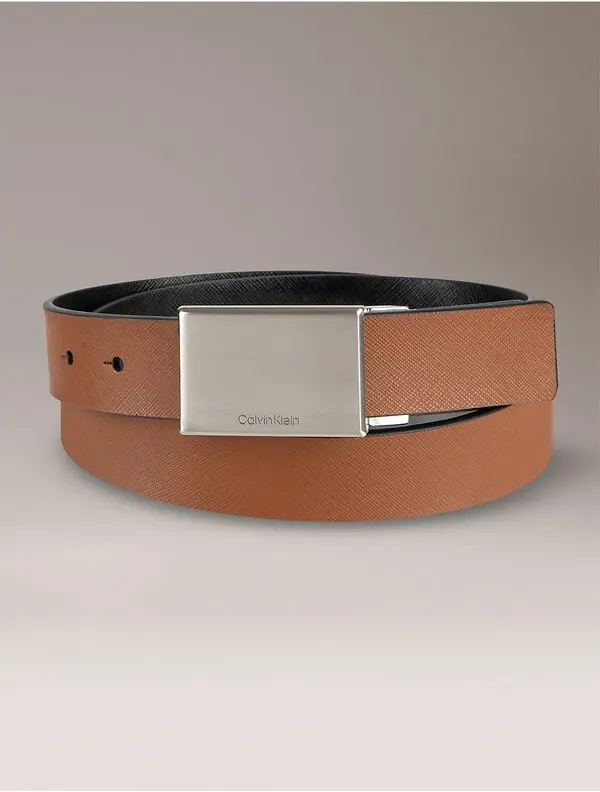 Calvin Klein Logo Swivel Plaque Belt