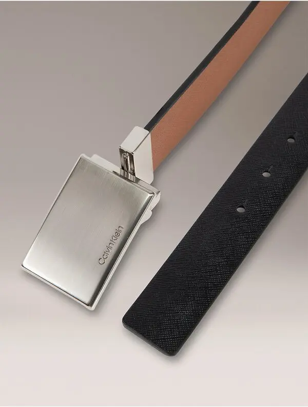 Calvin Klein Logo Swivel Plaque Belt
