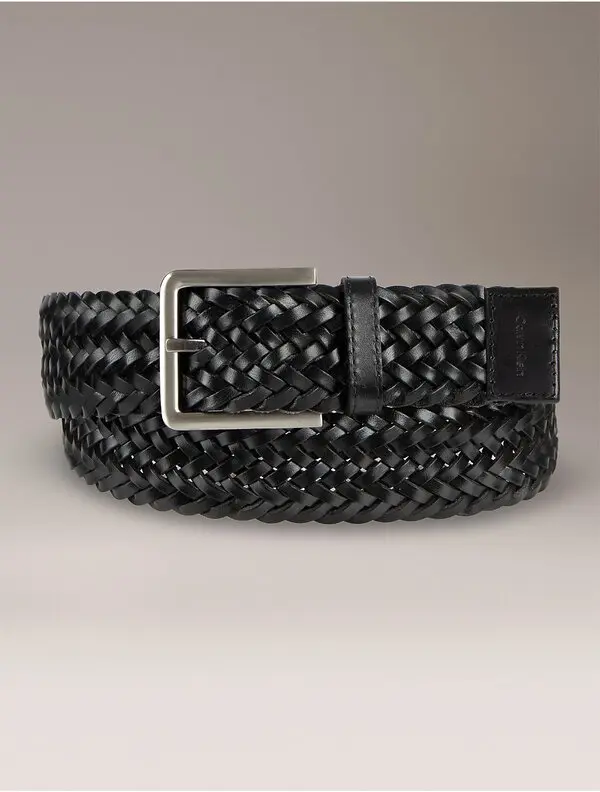 Calvin Klein Leather Braided Belt