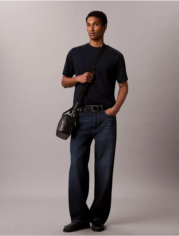 Calvin Klein Coated Emblem Logo Crossbody Bag