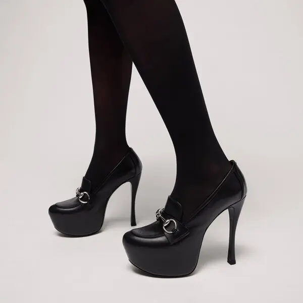 Gucci Platform Pump With Horsebit Leather