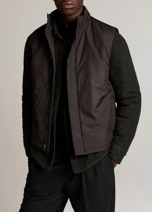 Vince Insulated Tech-fabric Vest - Black