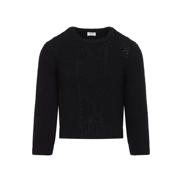 Saint Laurent Wool Cable Knit Sweater