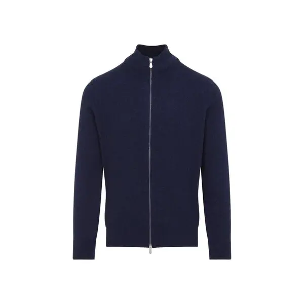 Brunello Cucinelli Cashmere Full Zip Cardigan - Blue