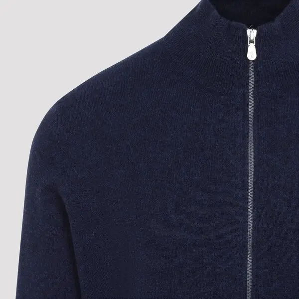 Brunello Cucinelli Cashmere Full Zip Cardigan - Blue